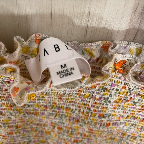 Mable | Dresses | New Mable Floral Multi Color Bow Strap Tie Mini ...